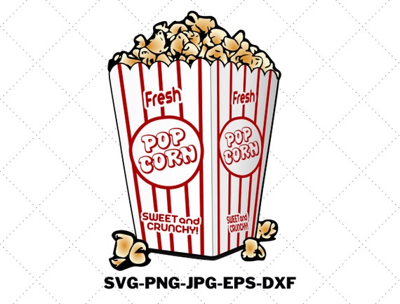 Popcorn SVG Popcorn Clipart Movie Svg School Svg Clip - Etsy Finland