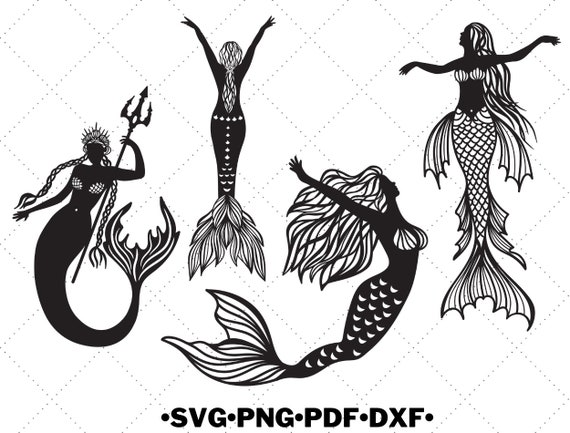 Paper & Party Supplies Paper Mermaids SVG Files for Cricut Design ...
