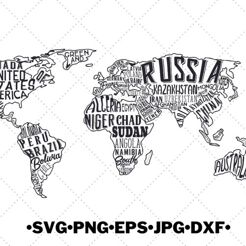 Map Letters Clip Art World Map Digital Alphabet Letters - Etsy Canada