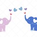 Cute Elephant Svg , Elephant SVG , Hearts - Clip Art - Image Files ...