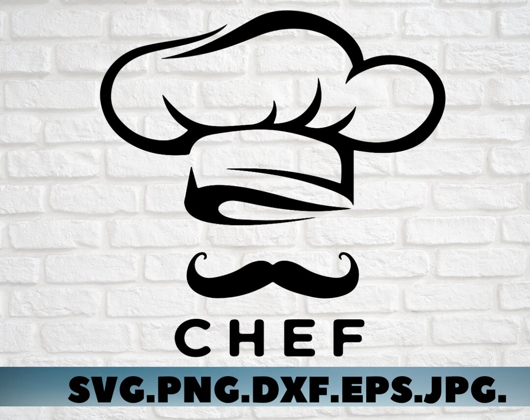 Cheff Cook Vector Clipart Silhouette Logo SVG Digital Download - Etsy