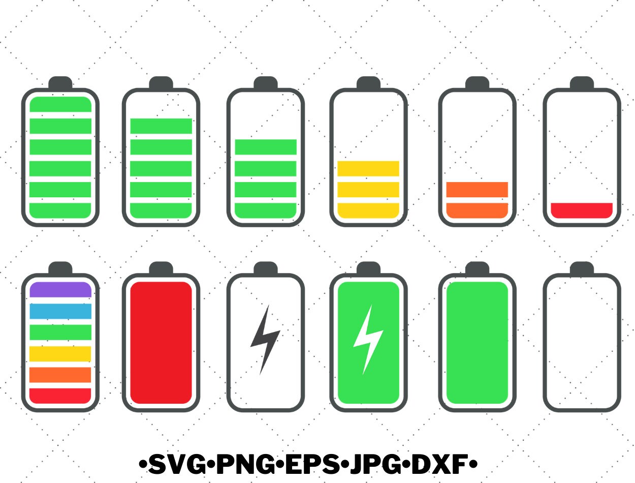 Phone Battery Charge SVG - Battery SVG - Charge SVG - Clipart Svg Cut ...