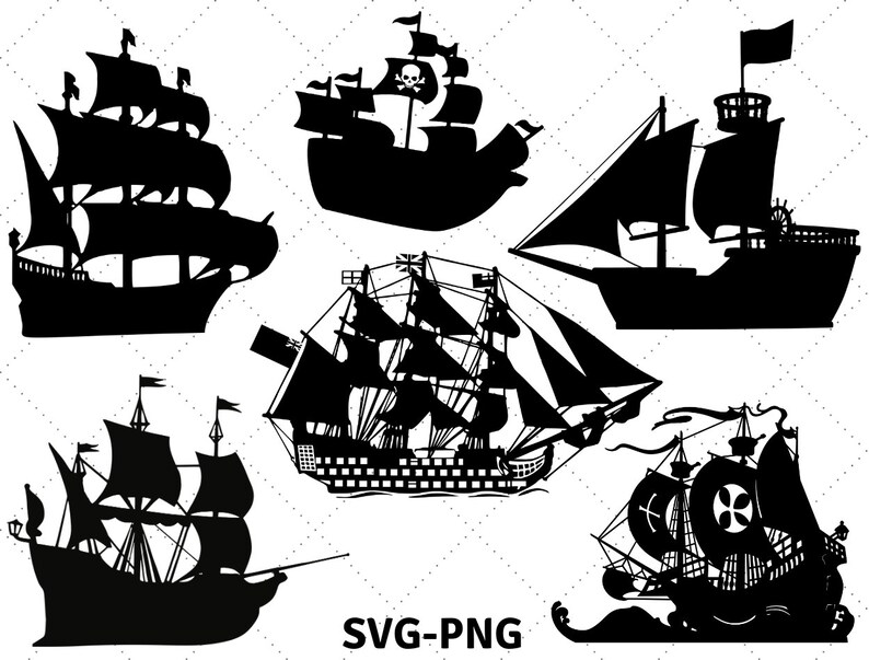 Piratenschip SVG-piratenschip vector-piratenschip Cricut-piraat ...