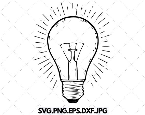 Classic Light Bulb. Cut Files for Cricut. Clip Art Silhouettes - Etsy