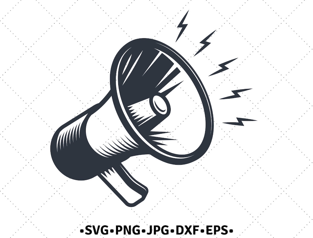 Megaphone Svg - Bullhorn SVG - Bullhorn Clipart - Lip Art - Image Files ...