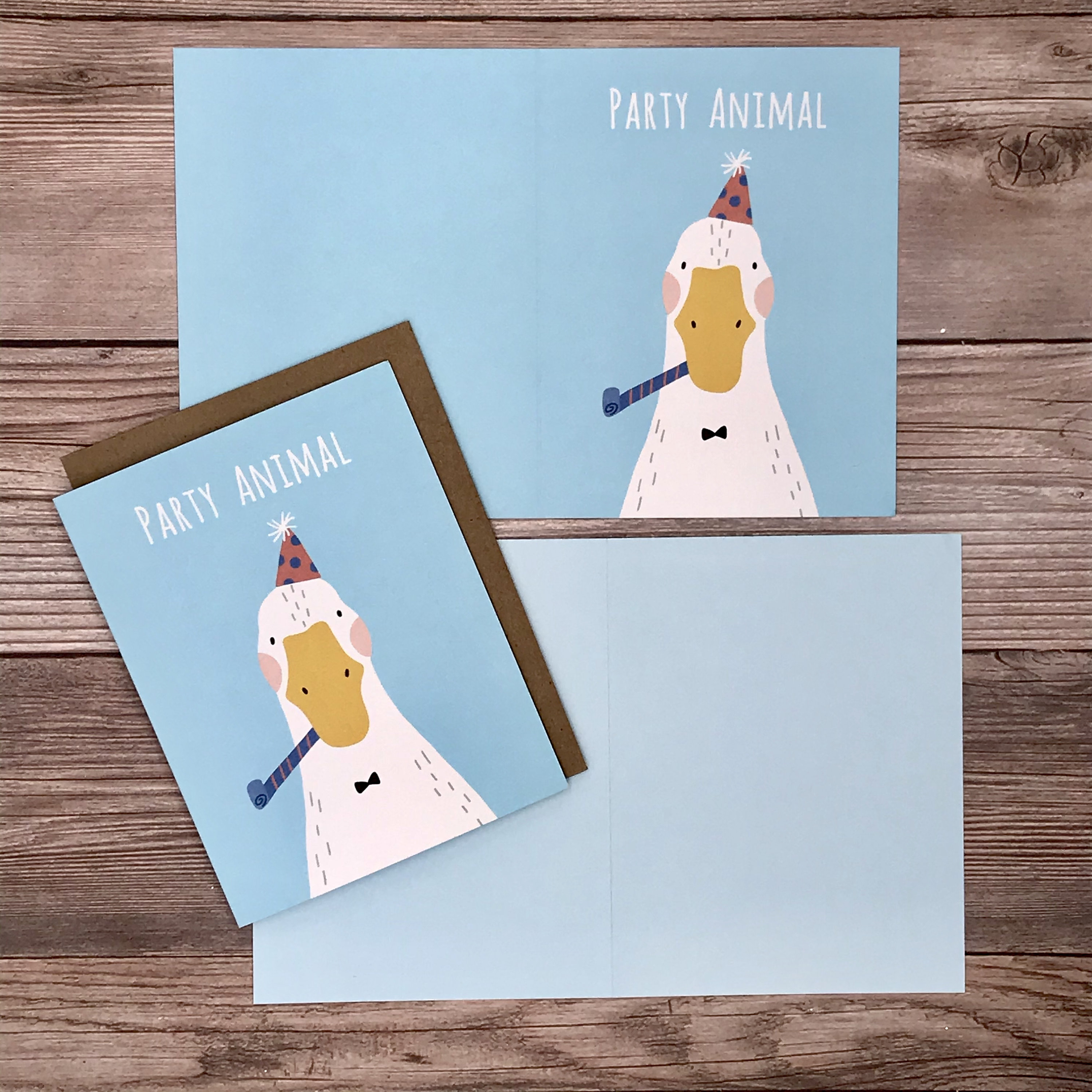 Party Animal Duck Only W/metallic Envelopes 12 Card Set - Etsy UK