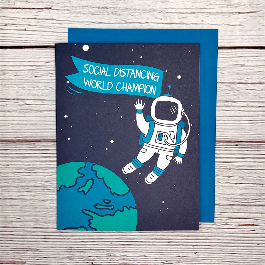 Funny Social Distancing Quarantine Cards - 12 Note Card Gift Pack ...