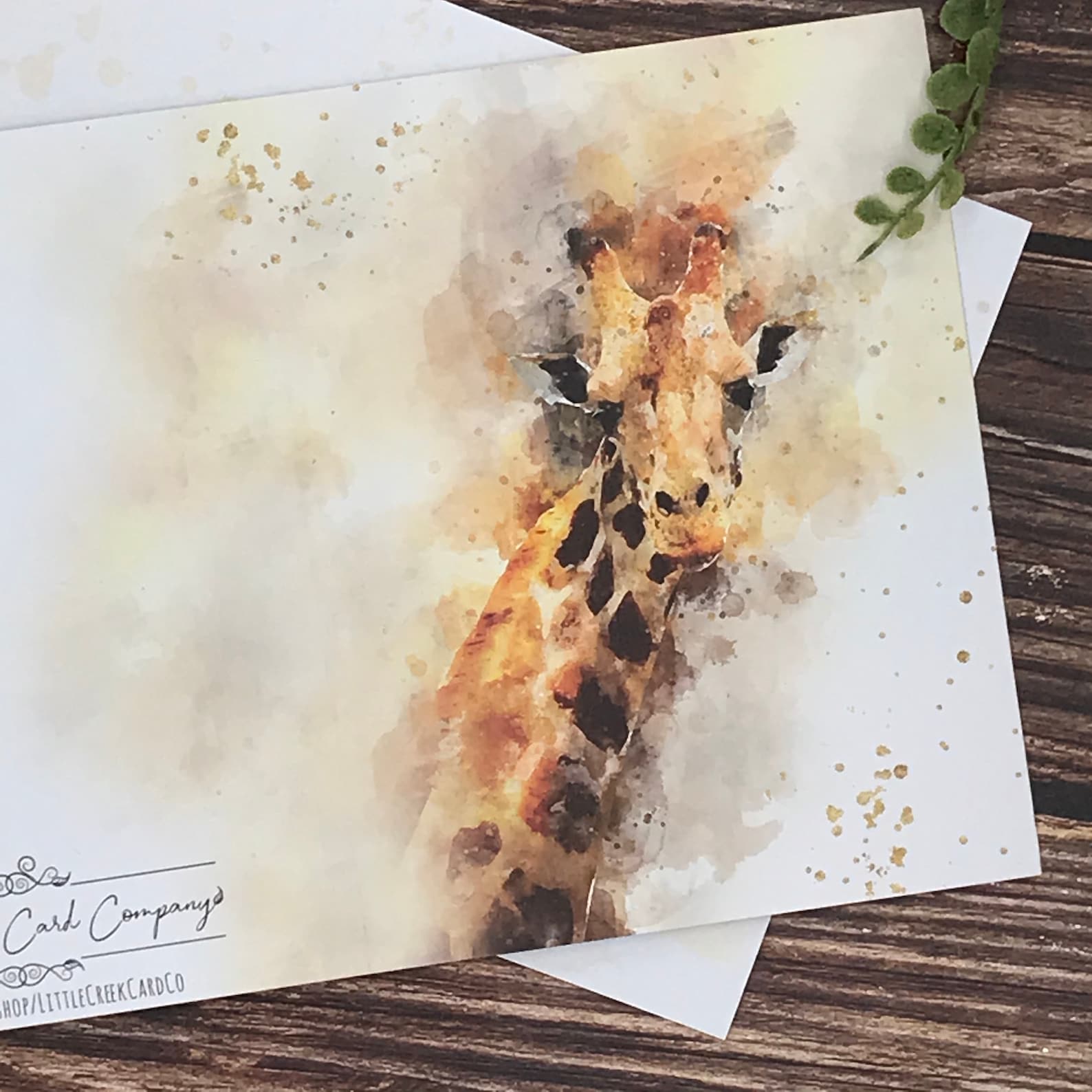 Watercolor Giraffe Safari Notecards 12 Note Card Gift Pack, High-end ...