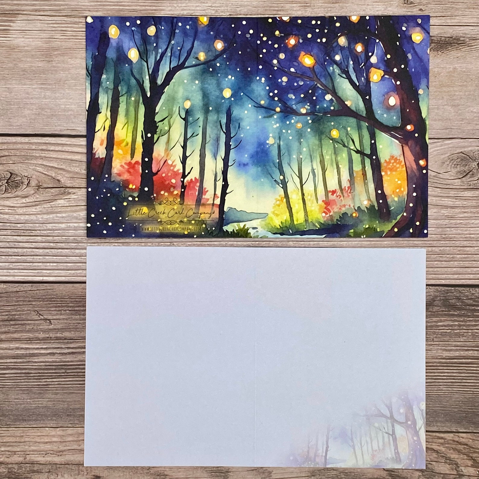 Watercolor Fireflies in the Forest -12 Card Gift Set - High-end Heavy ...
