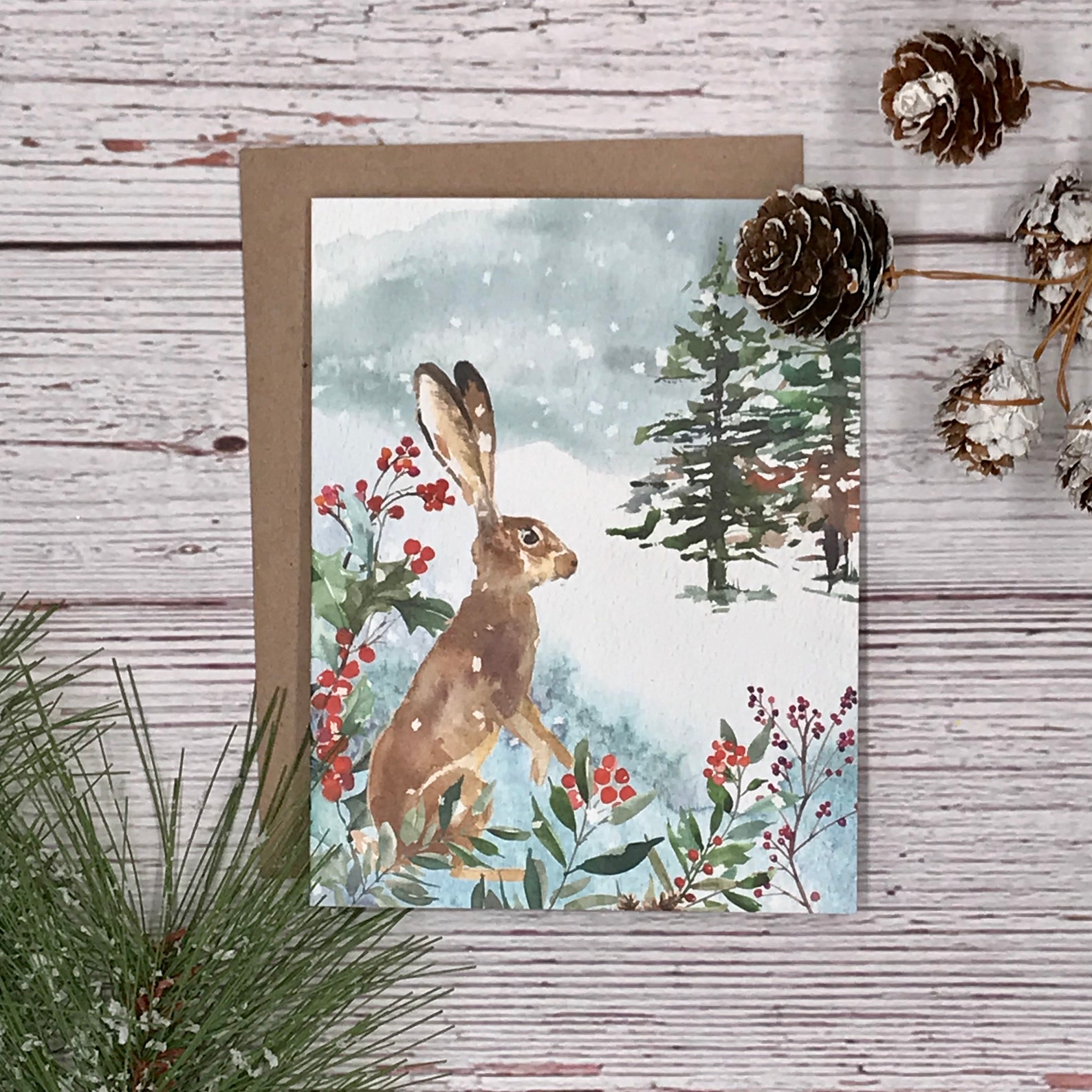 Winter Woodland Animals Christmas Cards 12 Holiday - Etsy