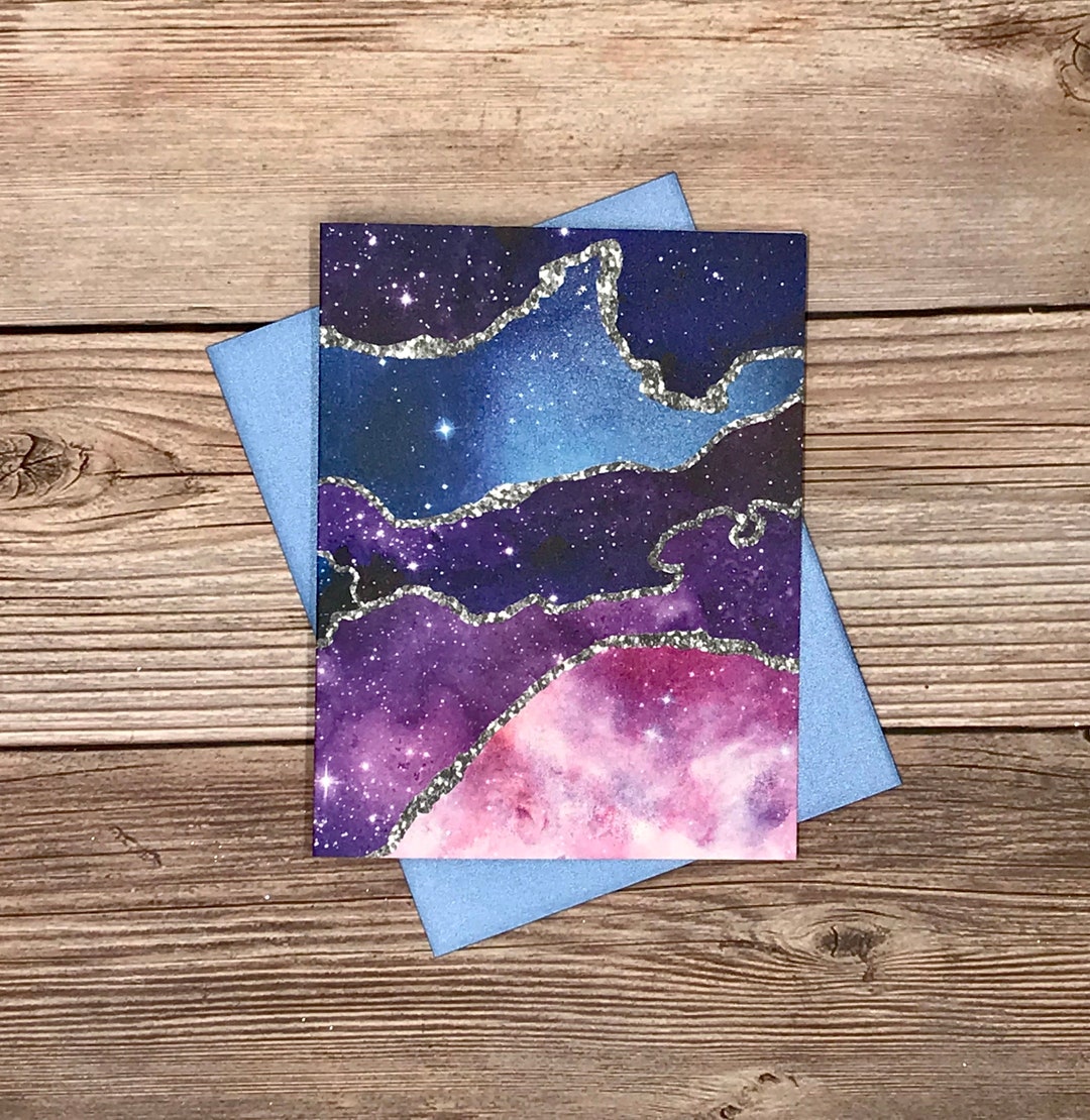 Galaxy Agate W/metallic Envelopes -12 Card Gift Set - High-end Luxury ...