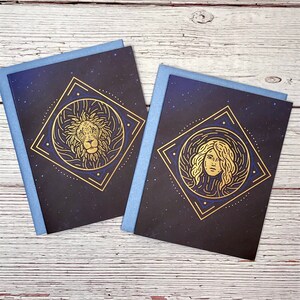 Zodiac Note Cards- 12 Card Box Set- Astrology Stars - Metallic ...