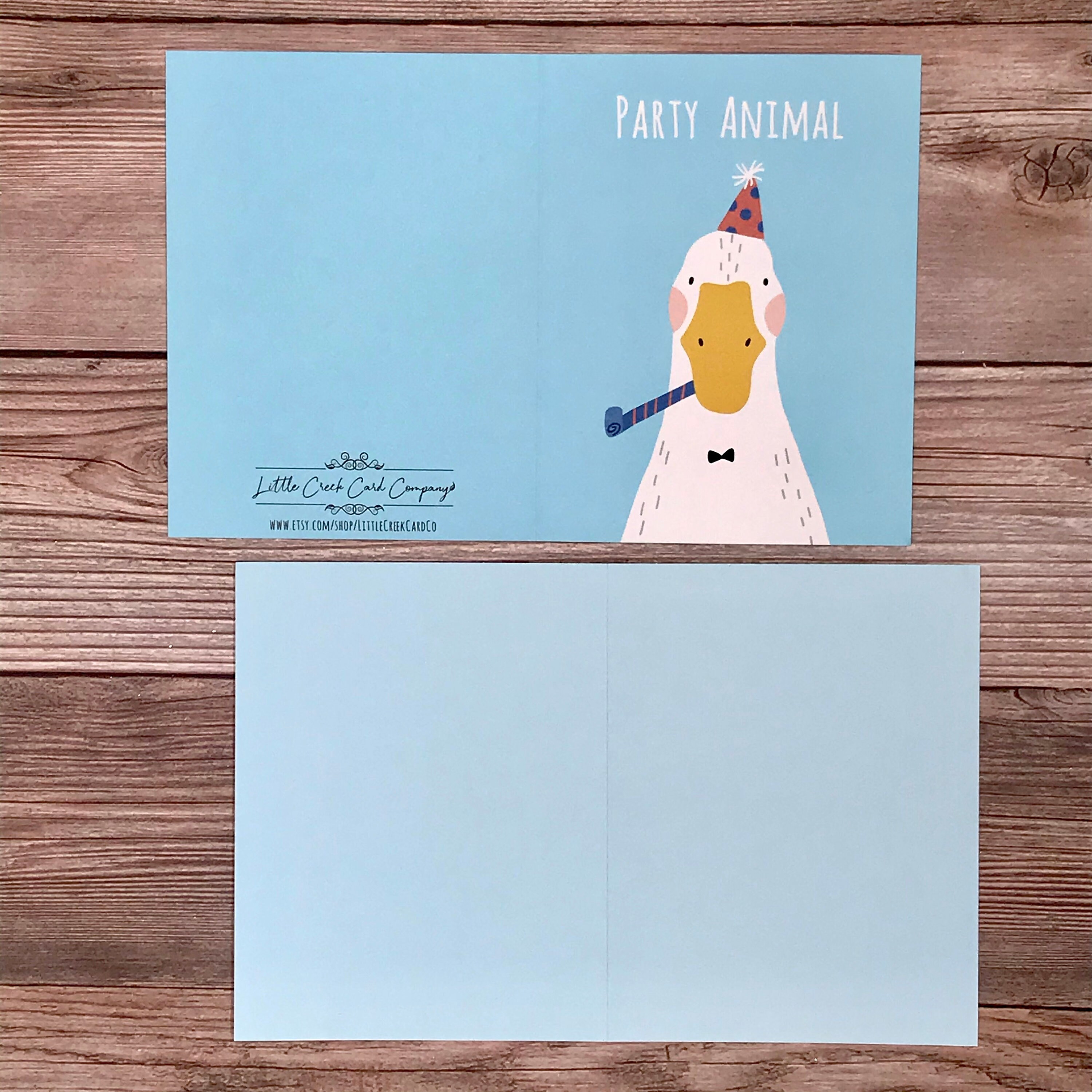 Party Animal Duck Only W/metallic Envelopes 12 Card Set - Etsy UK