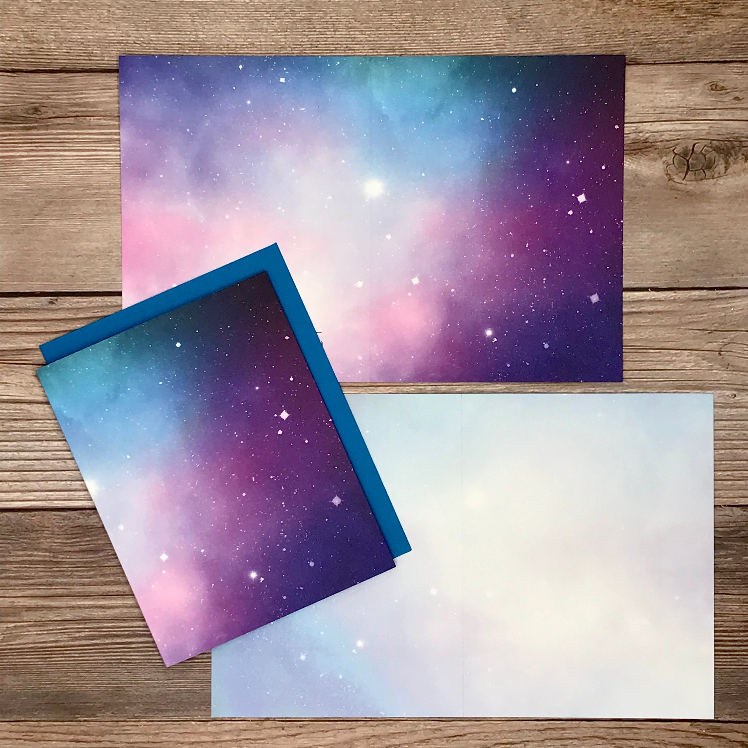 Outer Space, Galaxy, Nebula Variety - 12 Note Card Gift Pack - Quality ...