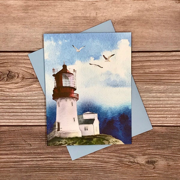 Lighthouse Greeting Card - Etsy