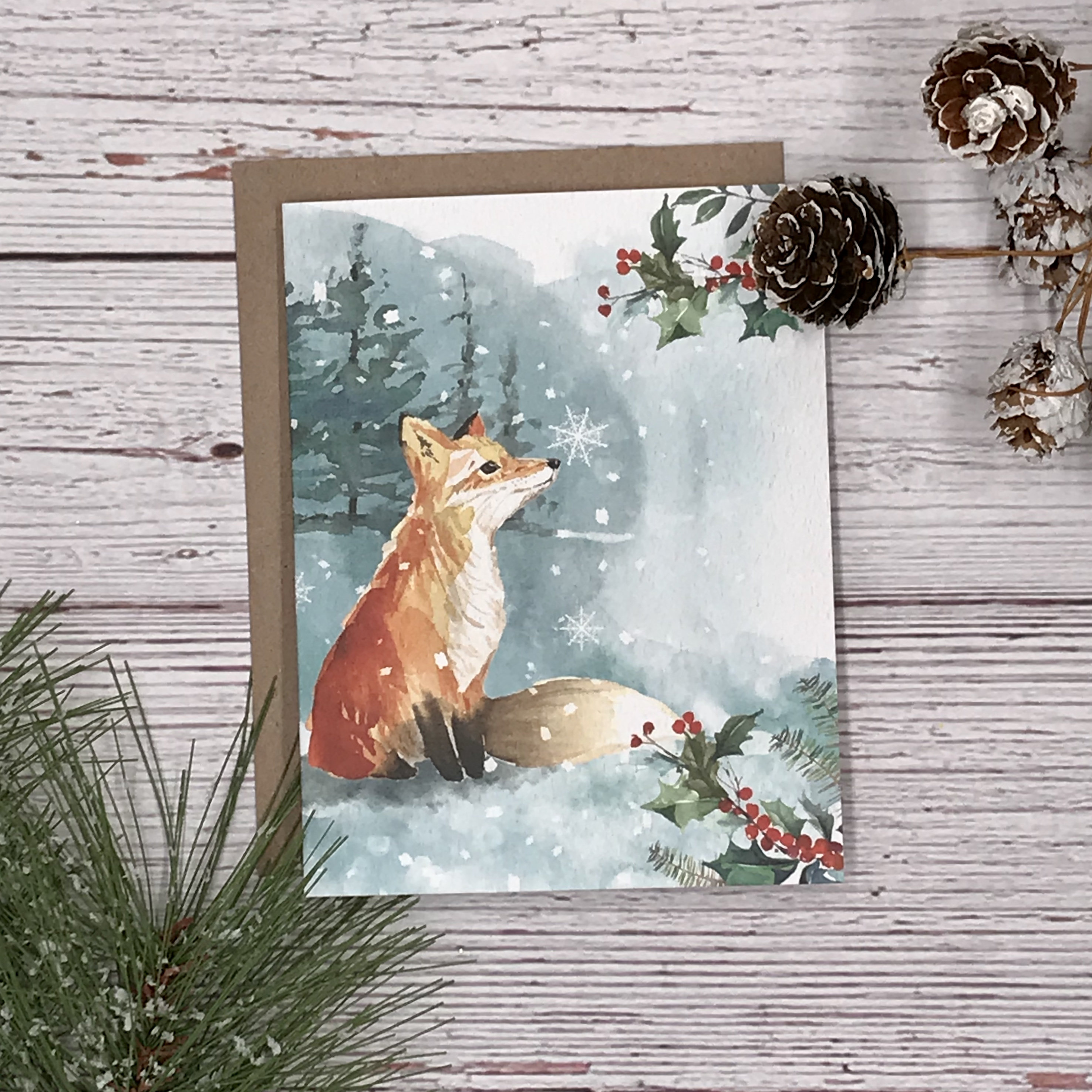 Winter Woodland Animals Christmas Cards 12 Holiday - Etsy Canada