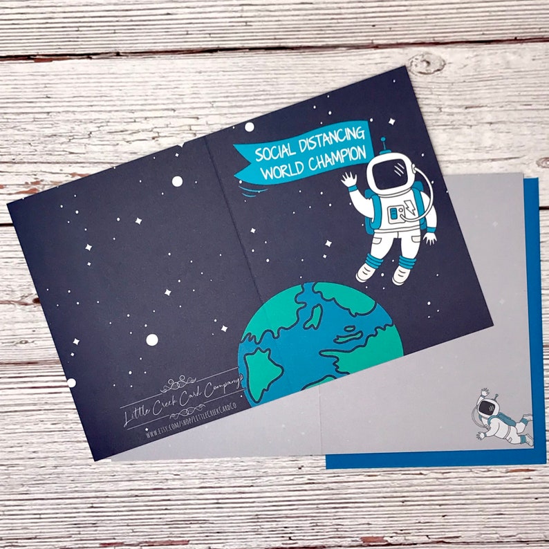 Funny Social Distancing Quarantine Cards 12 Note Card Gift | Etsy