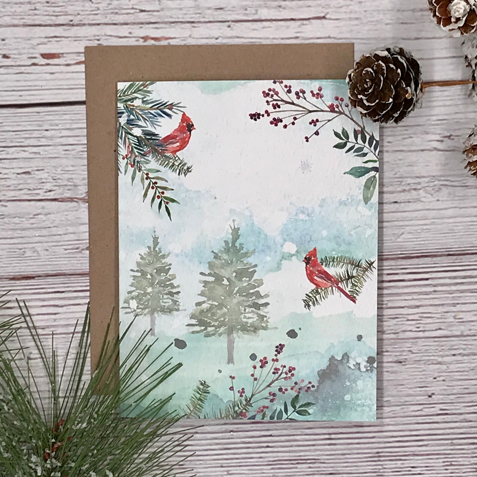 Winter Woodland Animals Christmas Cards 12 Holiday - Etsy