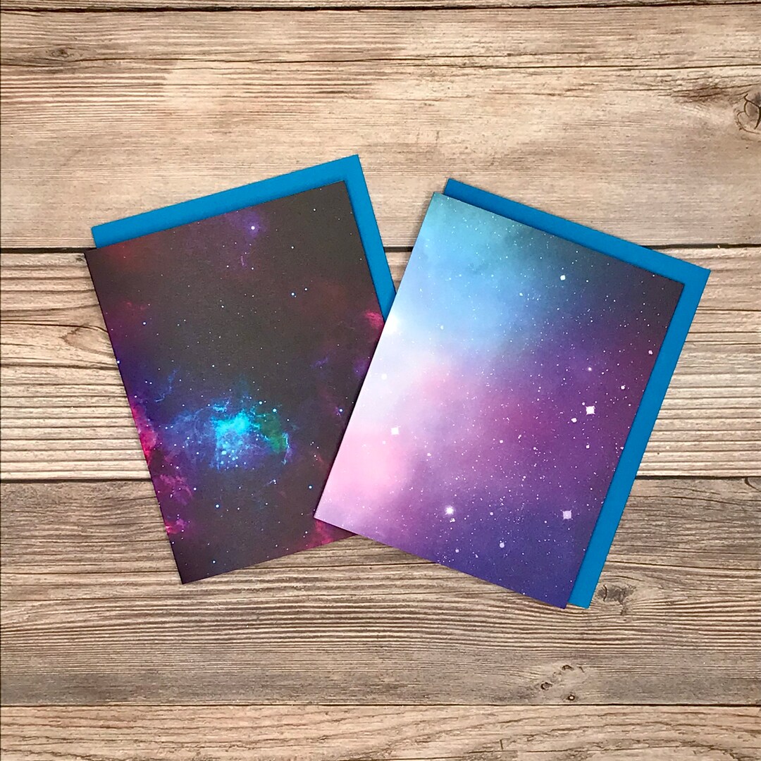 Outer Space, Galaxy, Nebula Variety - 12 Note Card Gift Pack - Quality ...