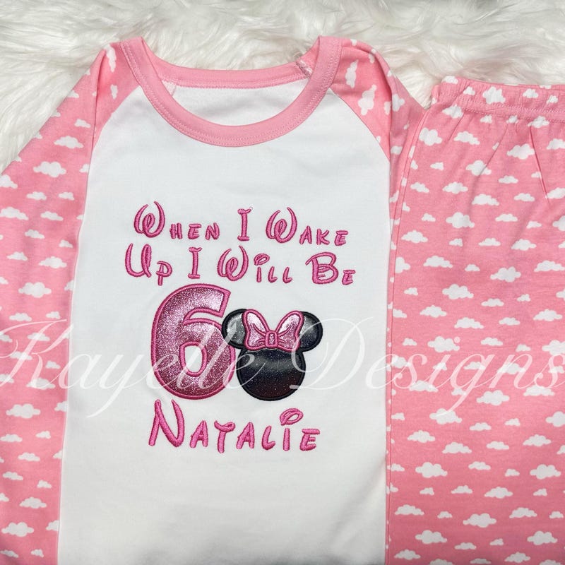 Minnie Mouse 2 Pyjamas - Etsy UK