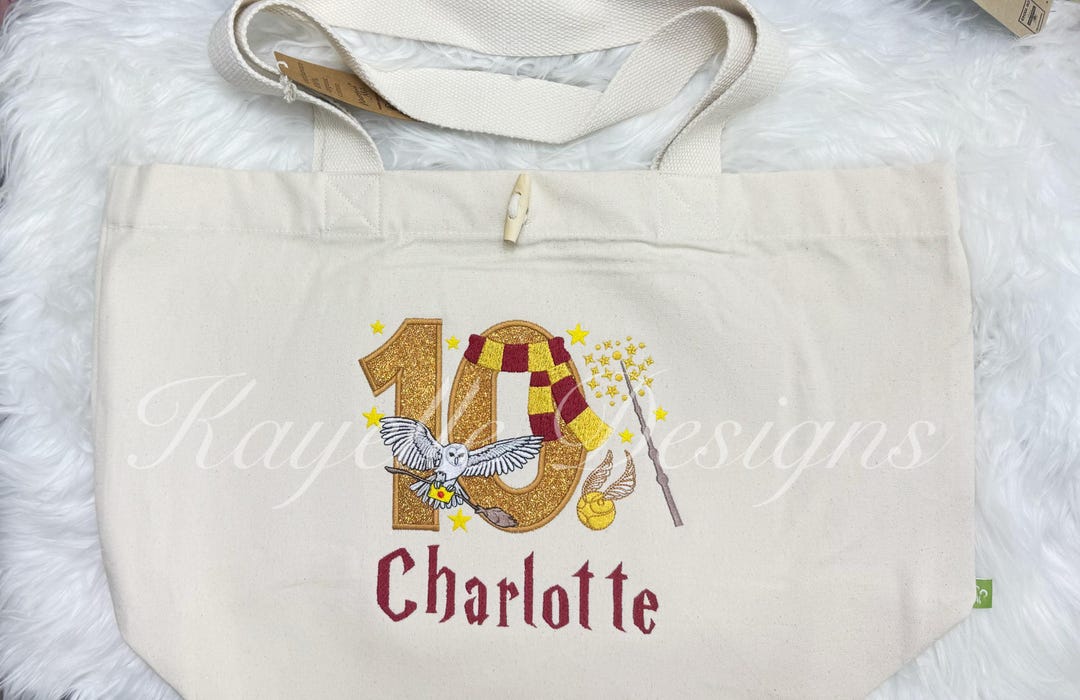 Personalised Wizard Tote Bag | Birthday | Embroidery | - Etsy
