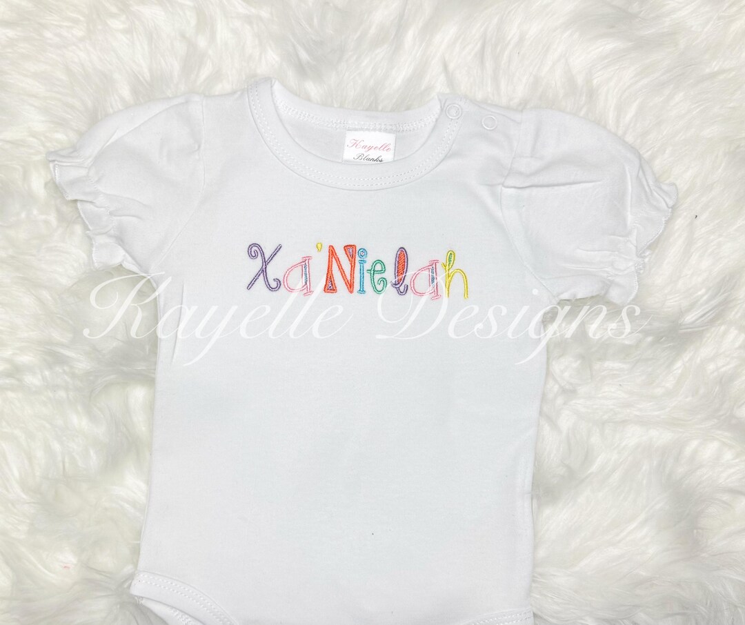 Girls Personalised T-shirt | Baby Shower Gift | New Baby Gift ...