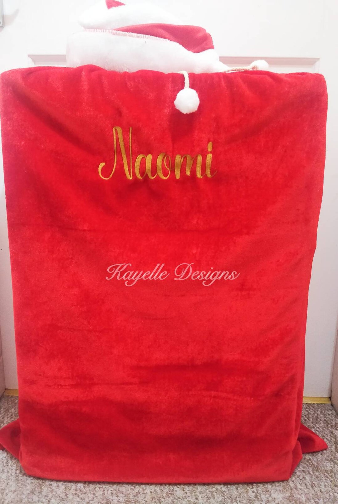 Extra Large Red Velvet Christmas Gift Sack | Santa Sacks | - Etsy