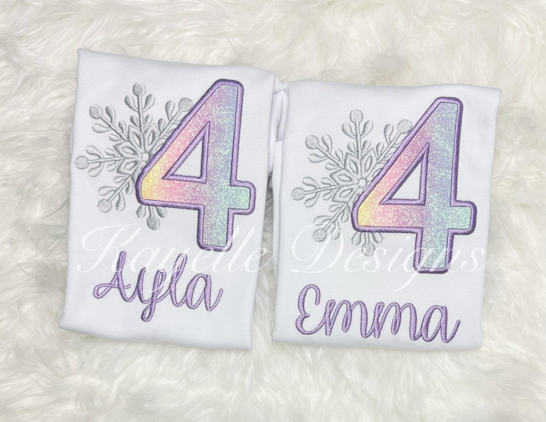 Girls Personalised Frozen T-shirt | Birthday | Embroidery | Frozen ...