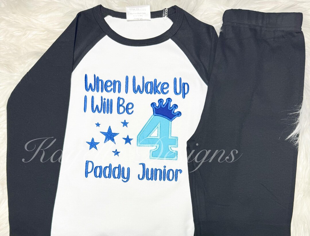 Children Personalised Prince Pyjamas | Birthday | Embroidery | Crowned ...