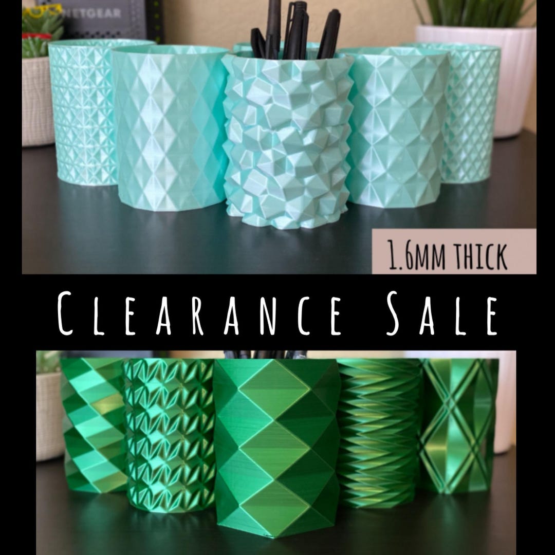 1.6mm Thick | Discontinued Filament | Solid Silk Pencil Cups | Unique ...