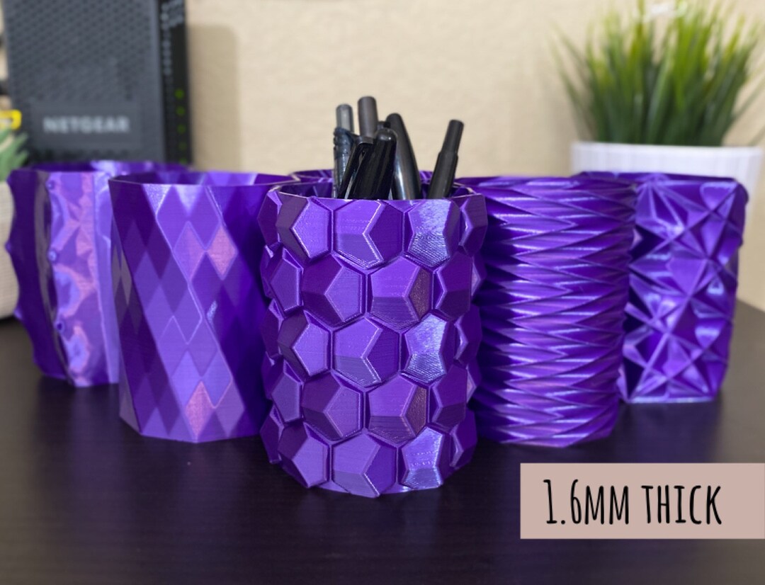 Thicker Solid Dark Violet Pencil Holders Pen Holders - Etsy