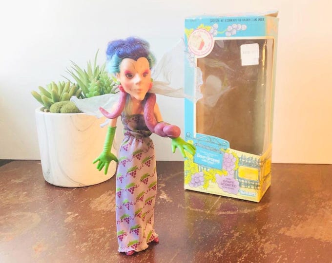 1982 Sour Grapes Doll W/ Box & Dreg Pet – Strawberry Shortcake Friend ...