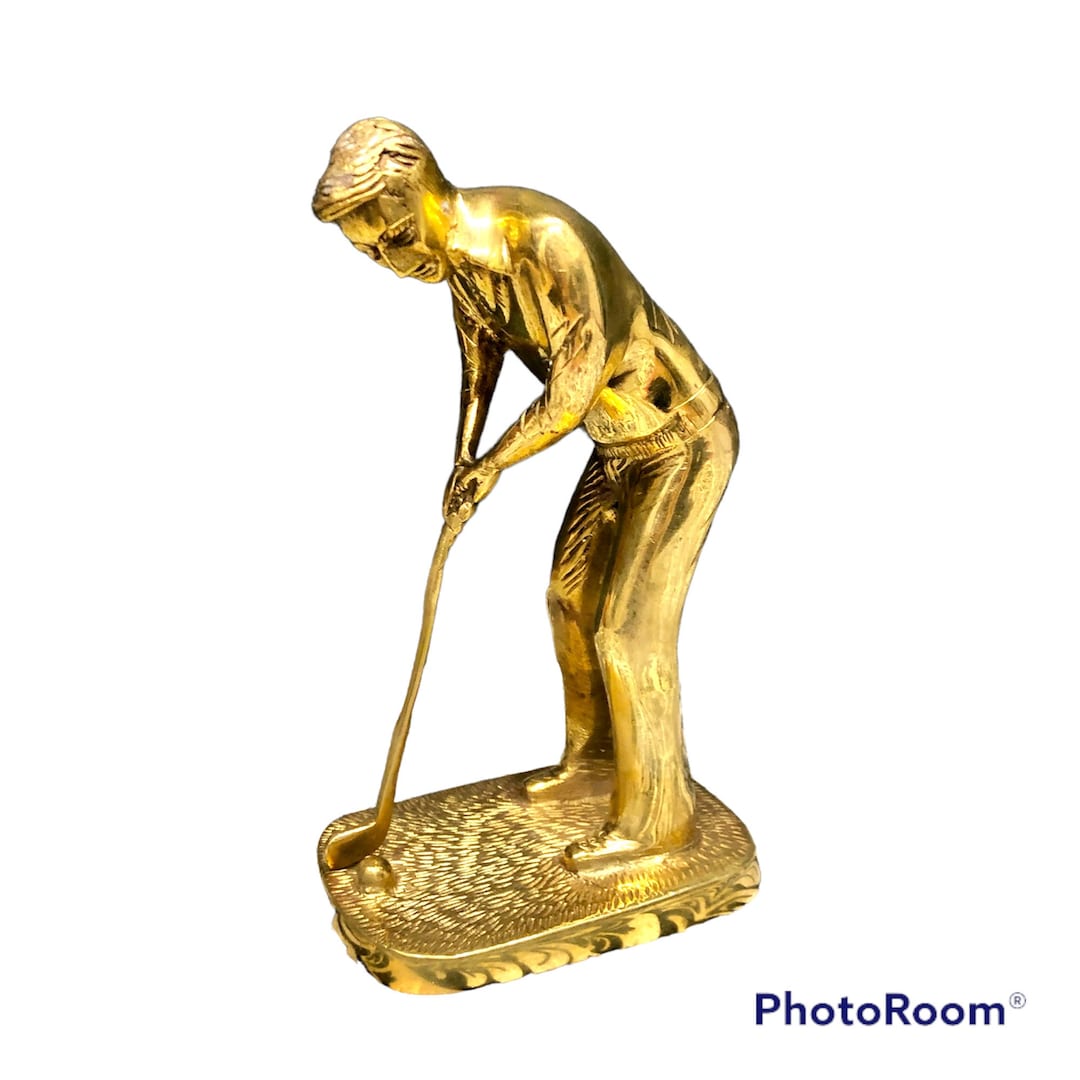 Solid Brass Golfer Novelty Golf Figurine Gifts for Men Dad - Etsy