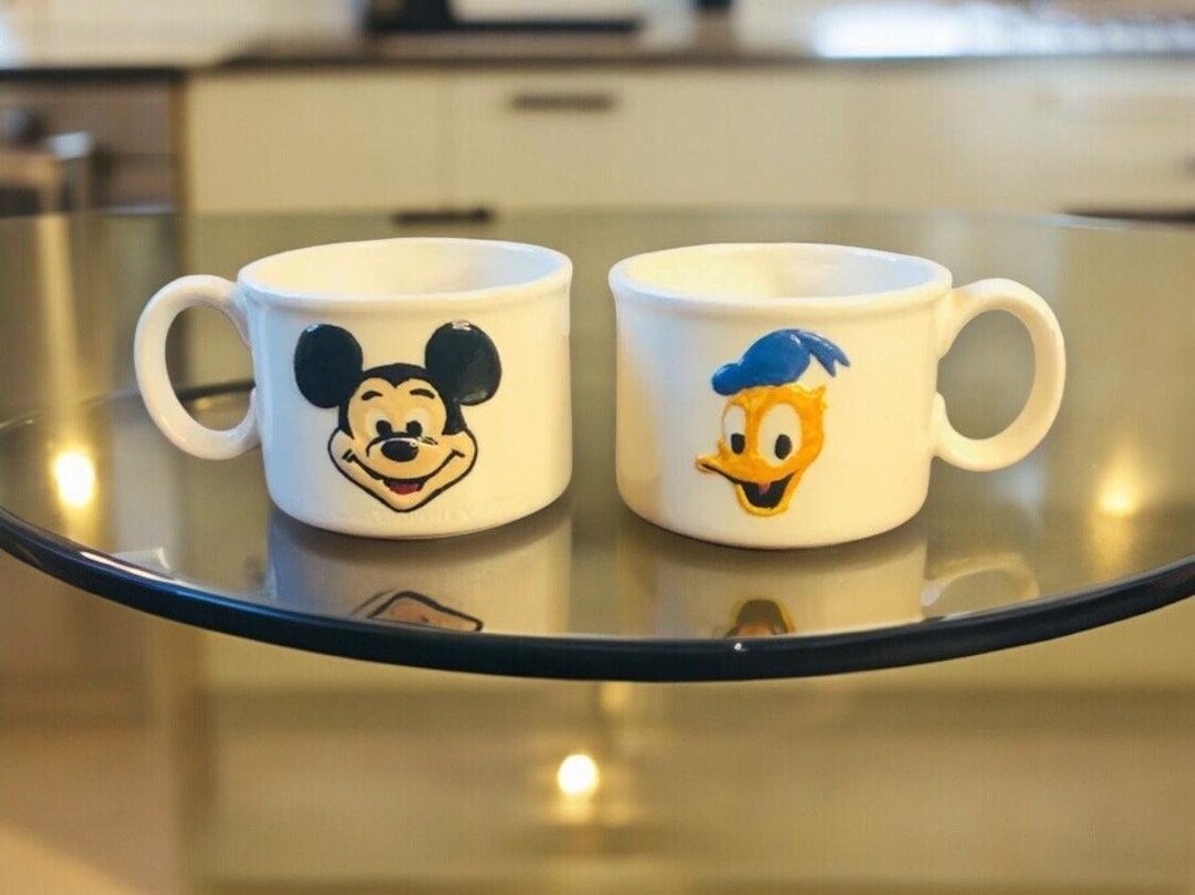 1950s Disney Mug Set – Mickey Mouse and Donald Duck Ceramic Cups ...