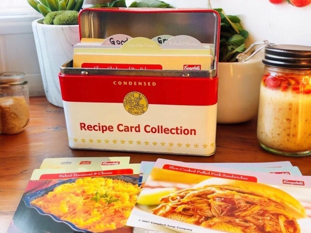 Campbells Soup Recipe Card Collection Old Fashioned Recipe Card ...