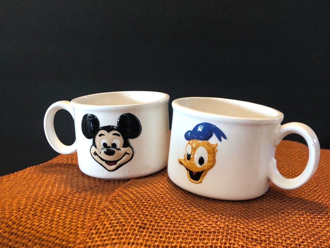 Vintage 1950s Disney Donald Duck and Mickey Mouse Coffee Mug Cup Set ...