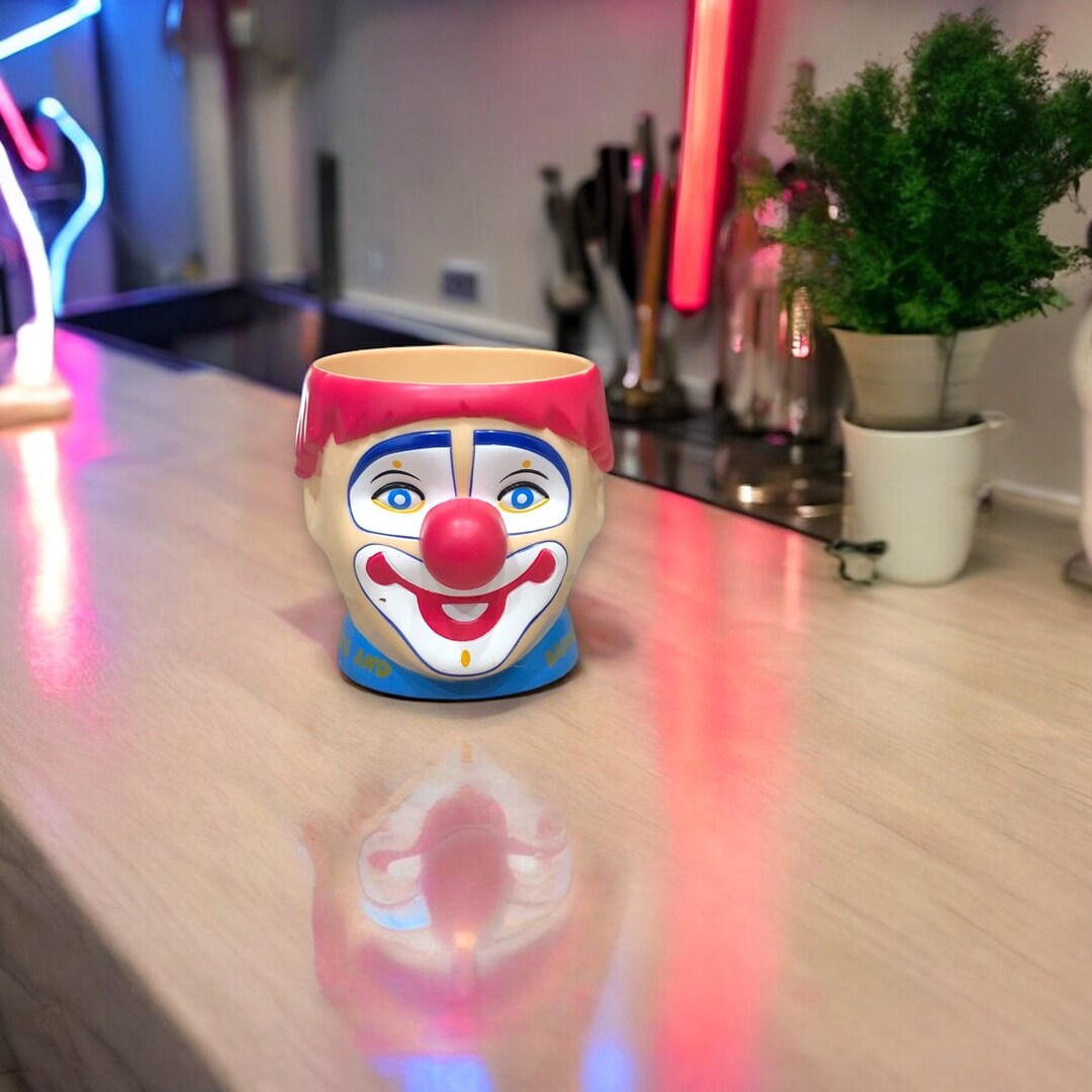 Creepy Circus Ringling Bros Barnum and Bailey Plastic Drinking Clown ...