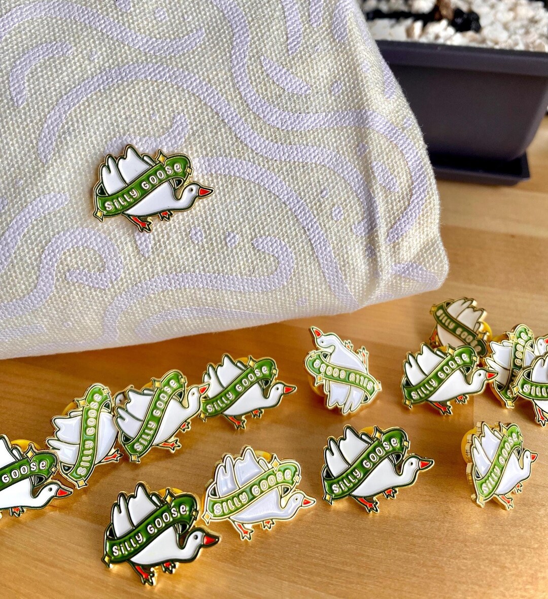 Silly Goose Enamel Pins | Silly Goose Pins | Bird Enamel Pins | Goose ...