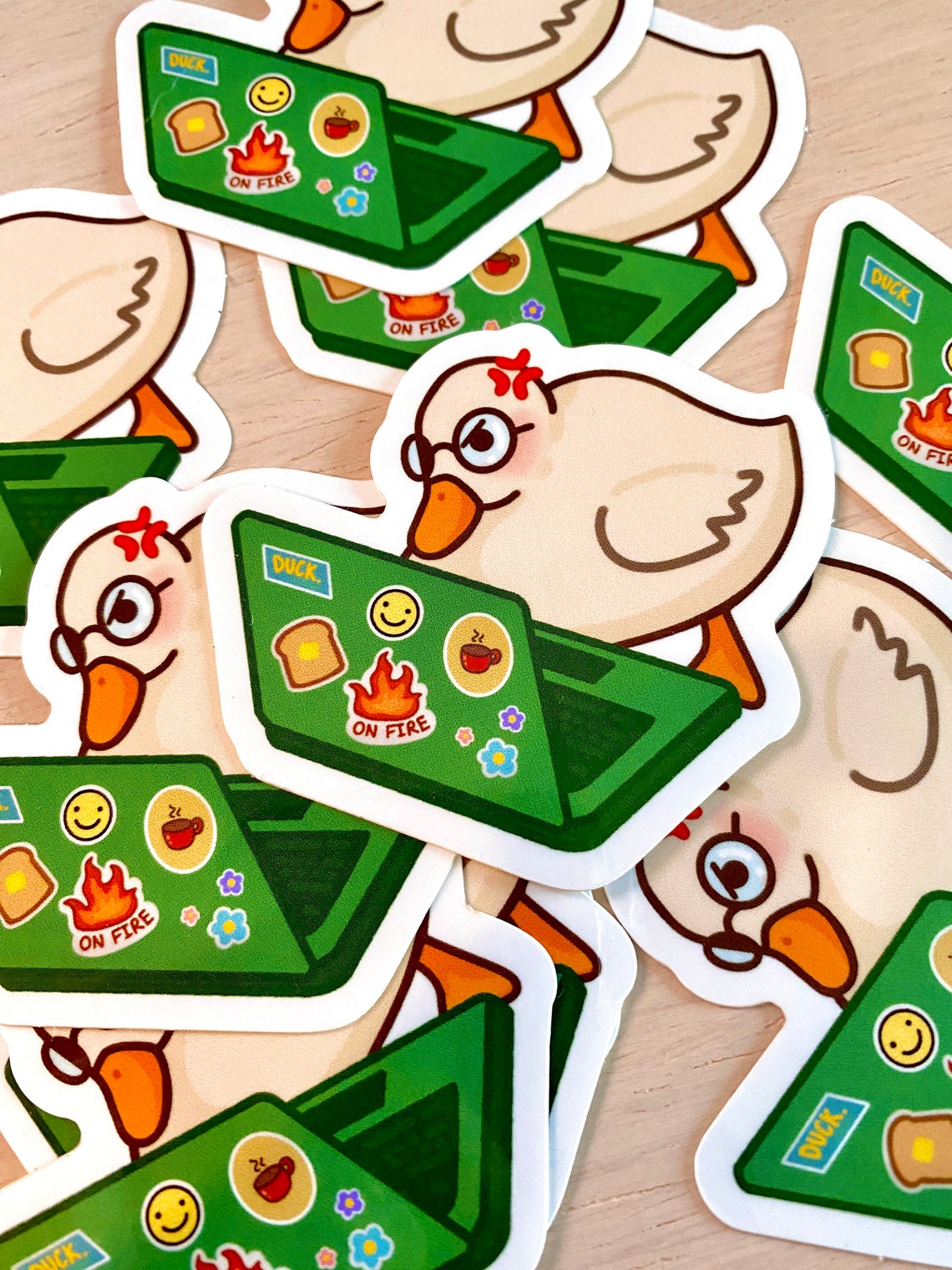 Laptop Duck Duck Sticker Funny Duck Sticker Cute Duck Sticker Angry ...
