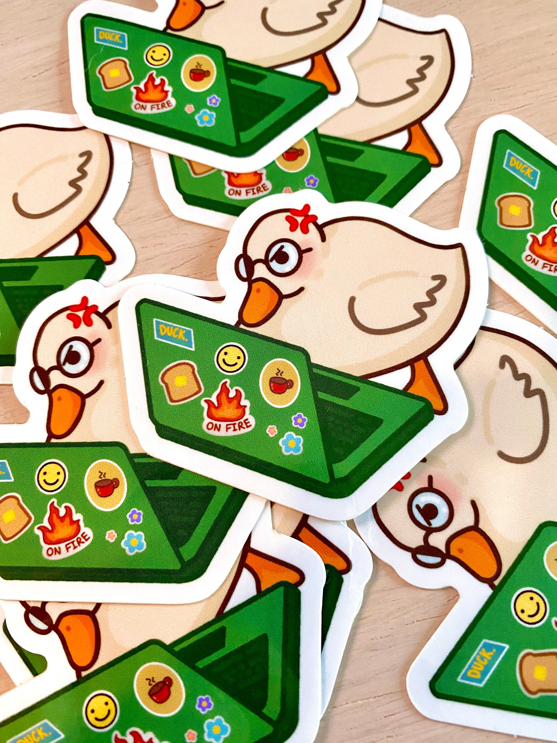 Laptop Duck Duck Sticker Funny Duck Sticker Cute Duck Sticker Angry ...