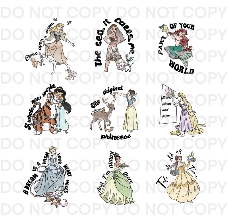 Nine Princess PNG - Etsy