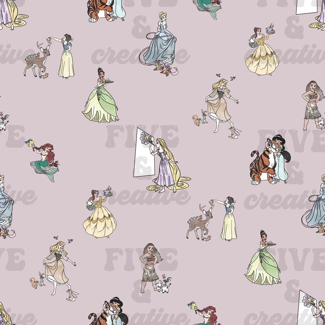 Princess Seamless PNG - Etsy