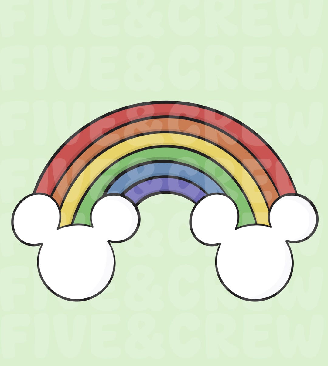 Rainbow Mouse PNG - Etsy