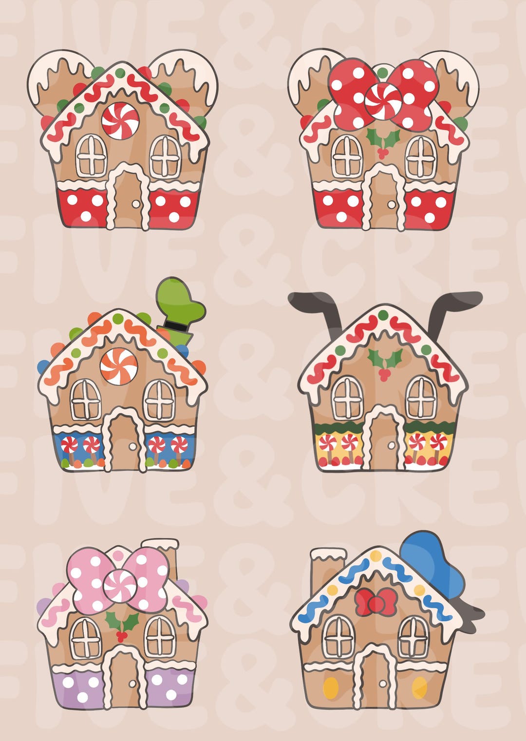 Mouse Gingerbread House PNG - Etsy