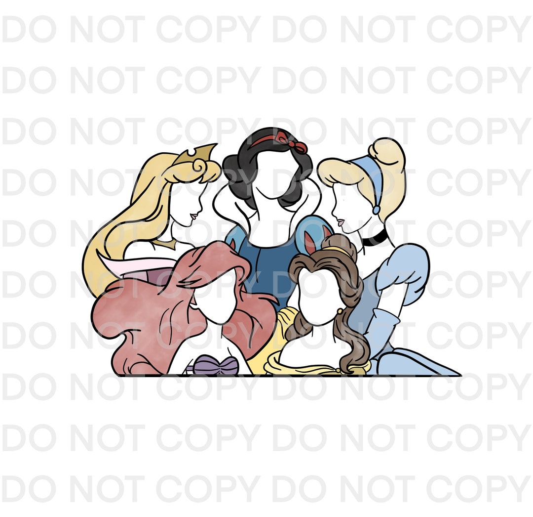 Five Princess PNG - Etsy