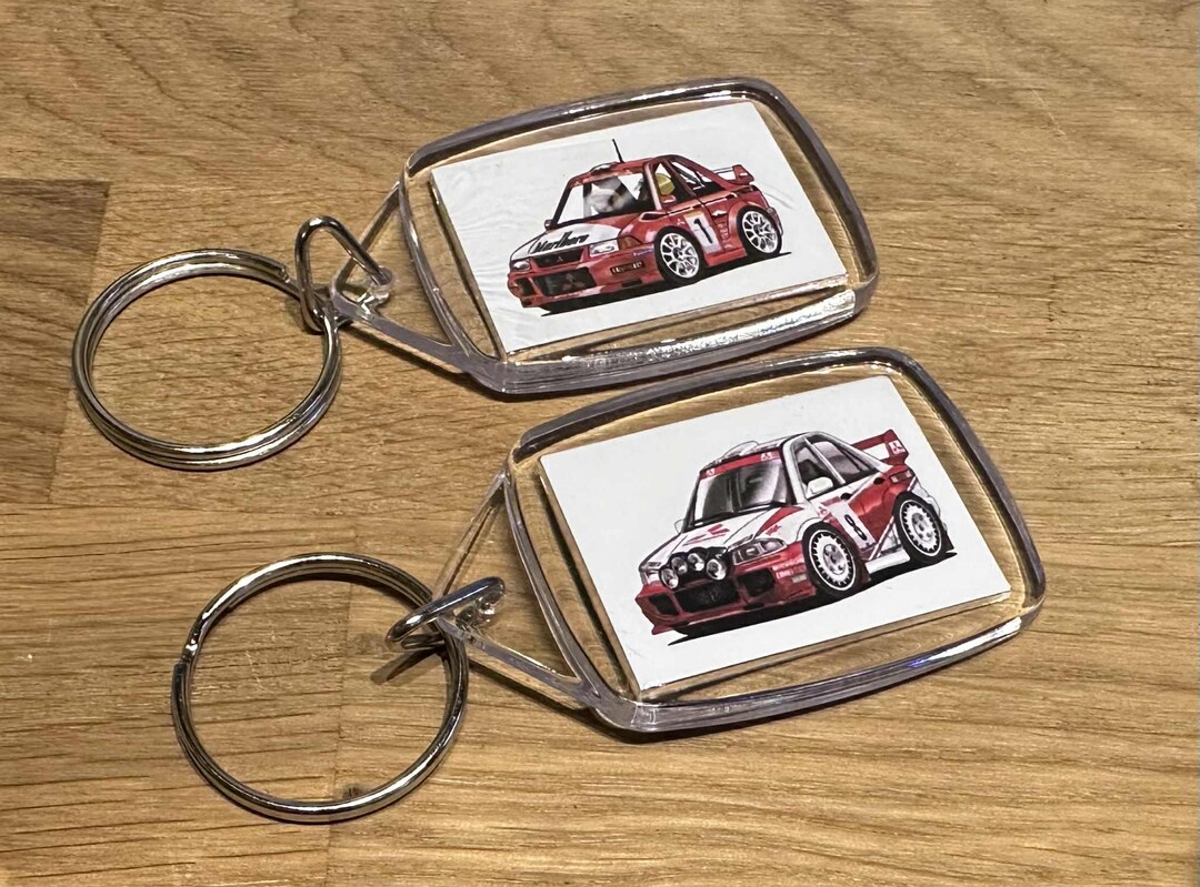 Mitsubishi Lancer Evolution Rally Car Acrylic Key Ring - Etsy