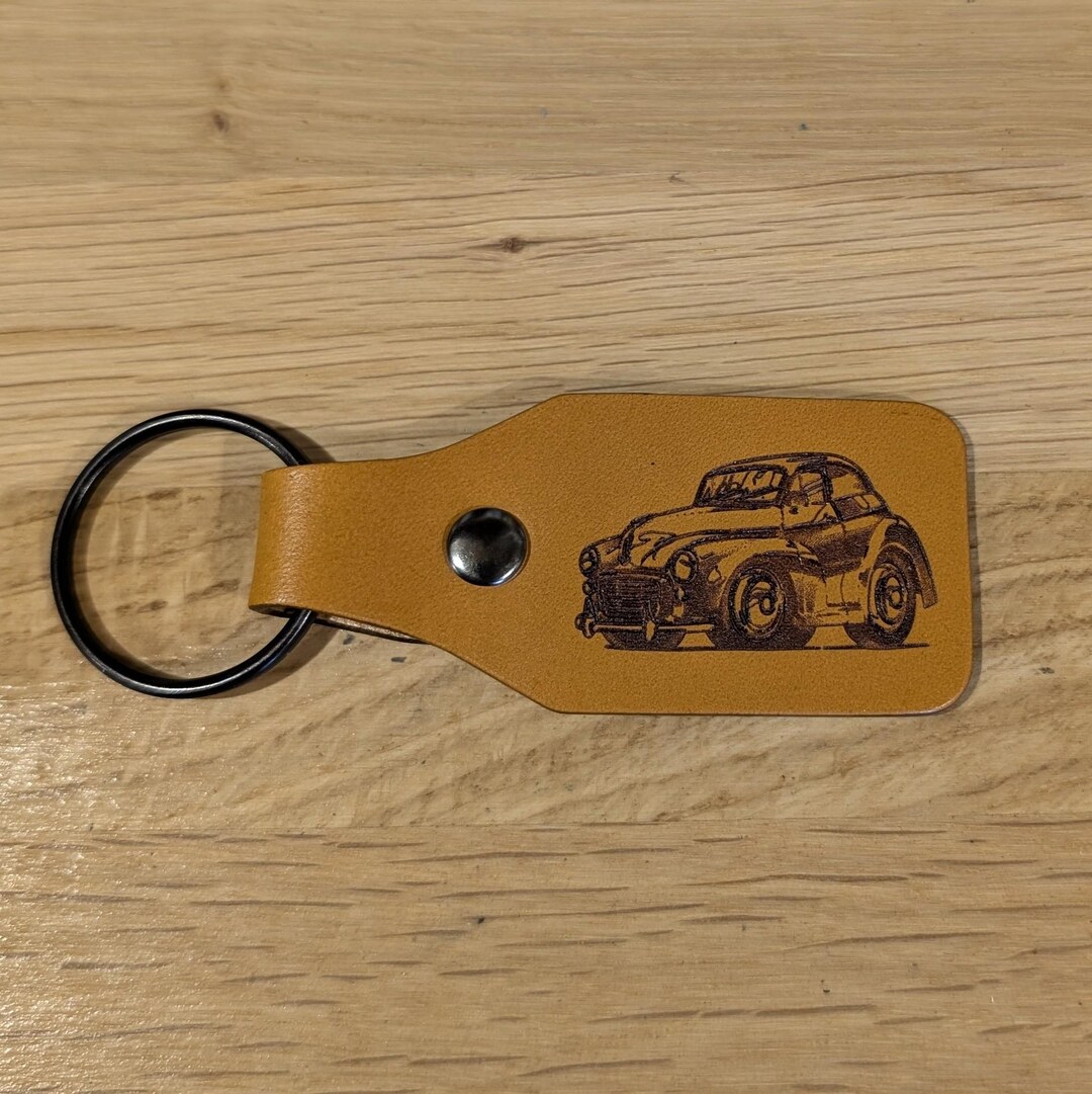 Morris Minor Cartoon Leather Key Ring - Etsy