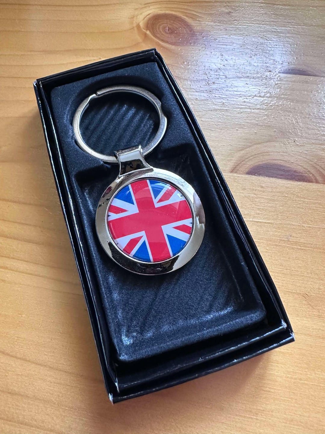 Union Jack Flag Logo Chrome Key Ring - Etsy