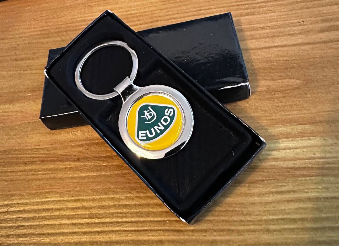 Mazda MX5 Eunos Chrome Key Ring, With a Yellow and Green Domed Badge - Etsy