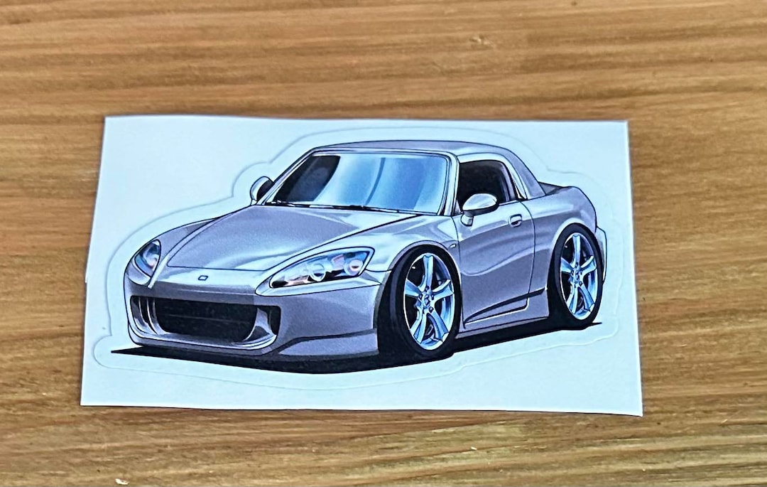 Estilo de dibujos animados Honda S2000 Pegatina - Etsy México